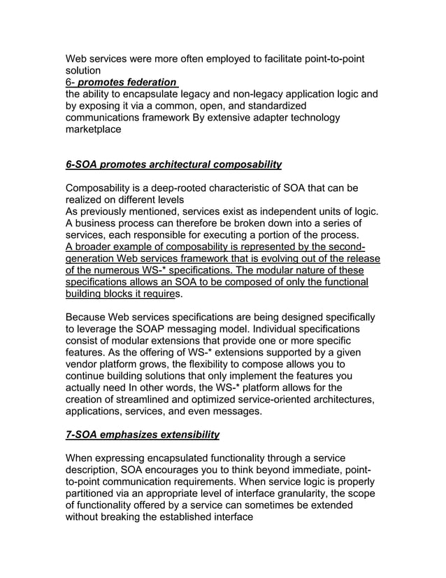 Part I Summary Of Service Oriented Architecture Soa Concepts