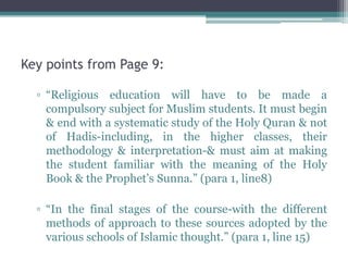 Summary - aims &objectives of islamic reconstruction dept by mohd asad ...