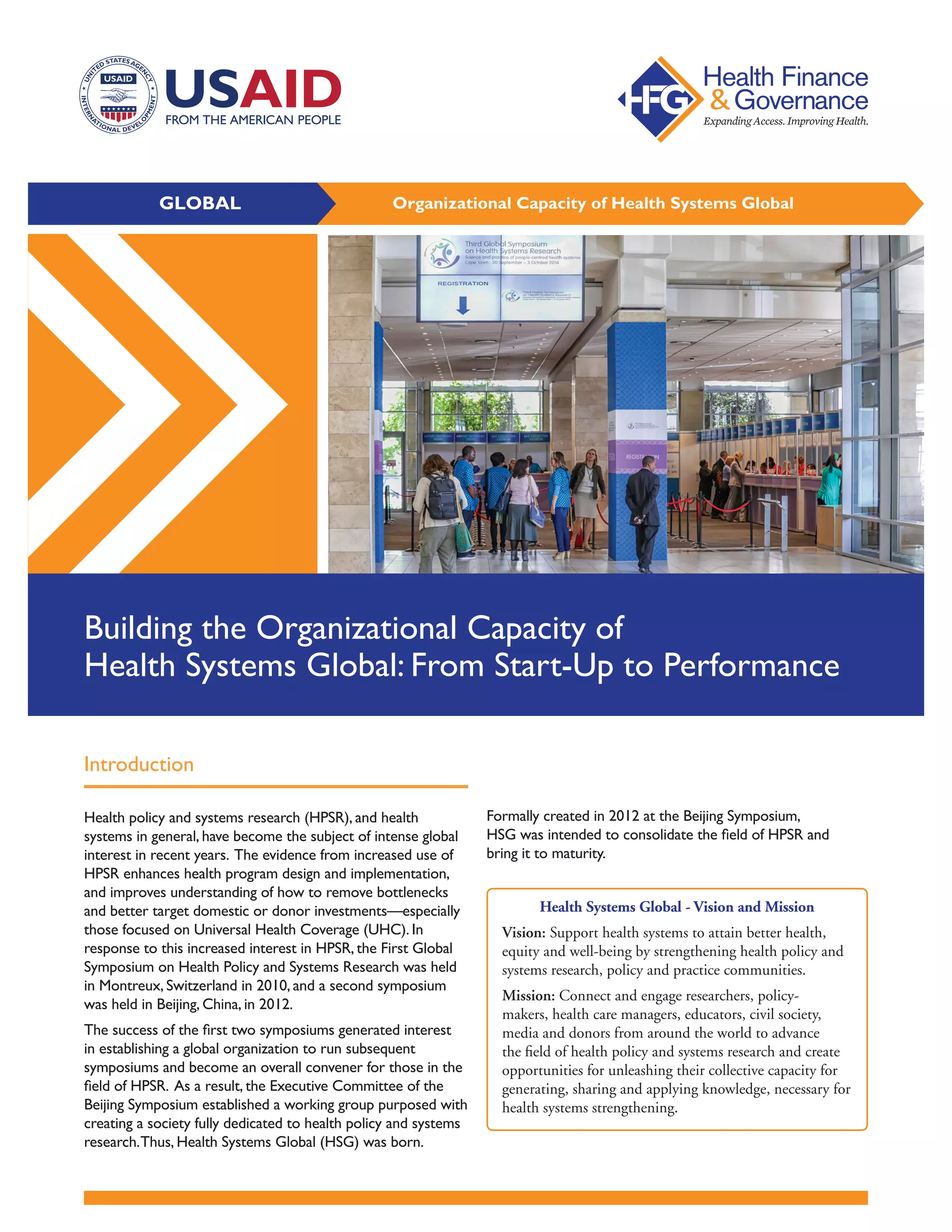 Building the Organizational Capacity of Health Systems Global: From ...