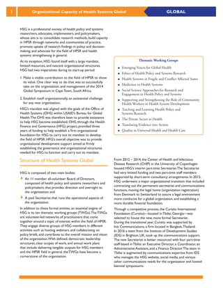 Building the Organizational Capacity of Health Systems Global: From ...
