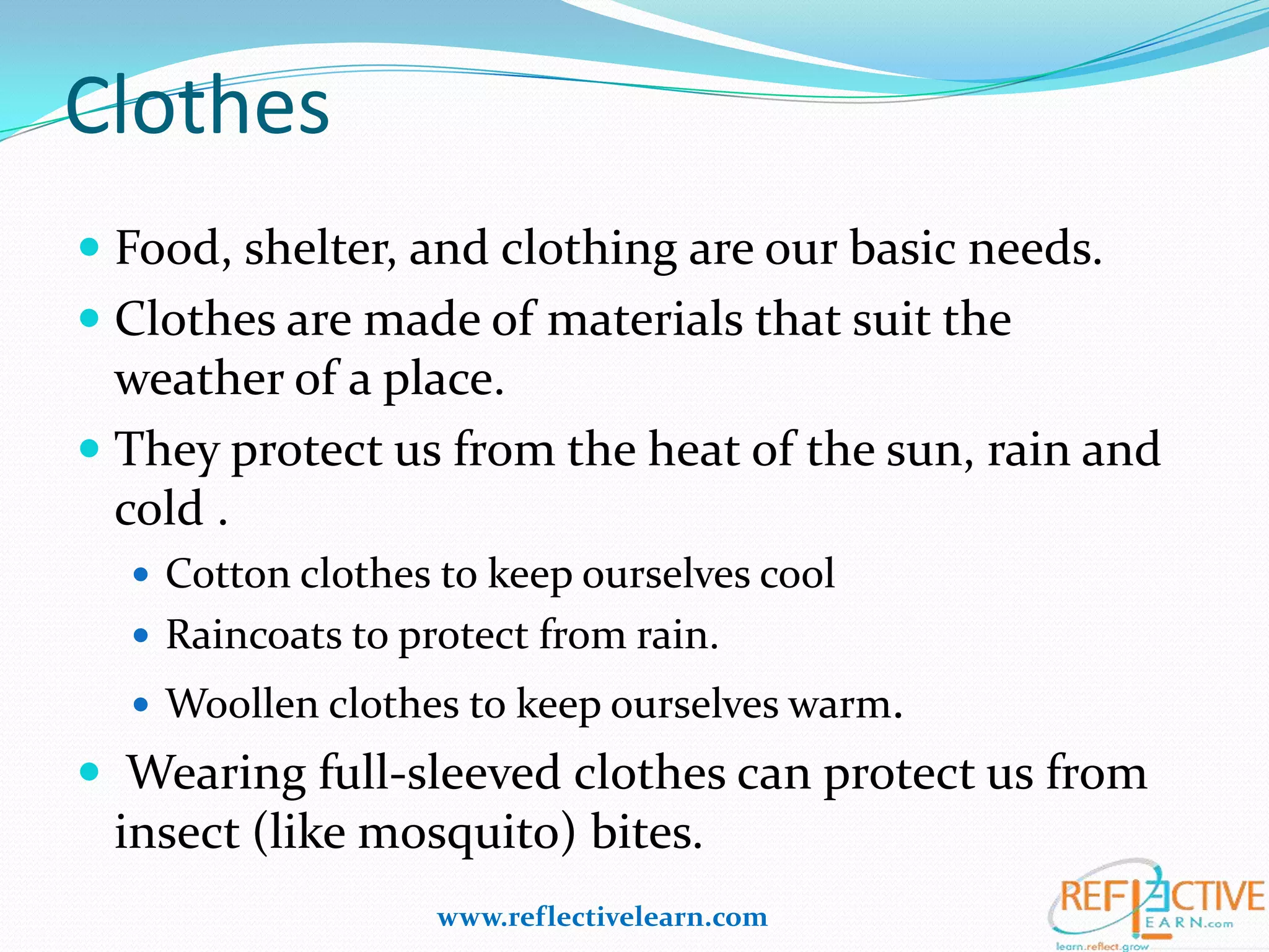 Class IV Science- Clothes | PPTX