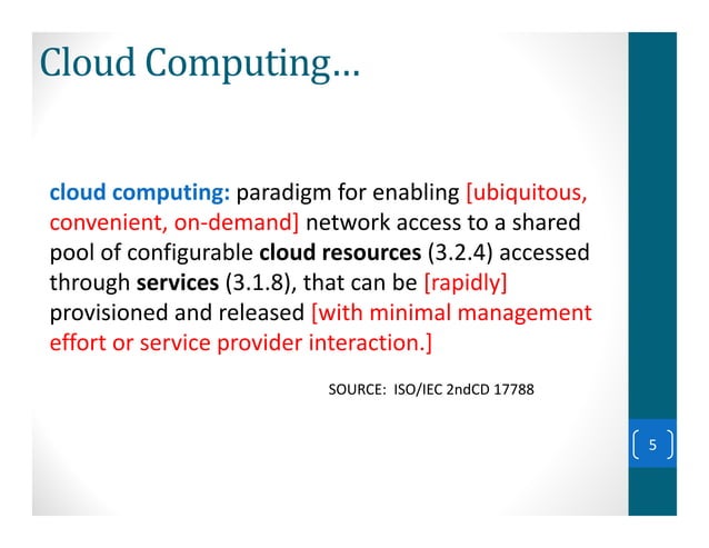 The Latest in Cloud Computing Standards | PPT