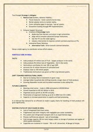 PPP and Cold Chain Development | PDF