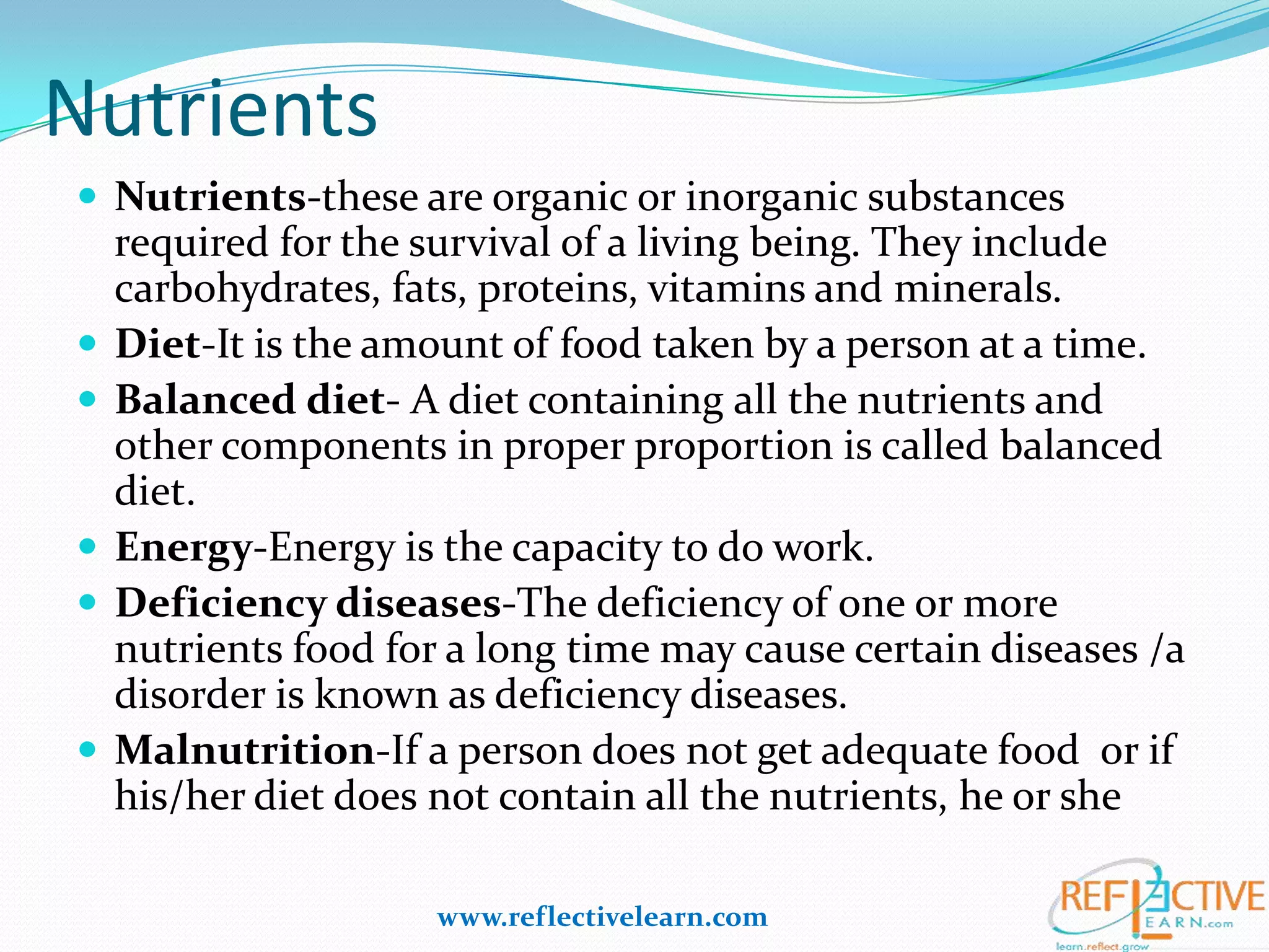 Components of Food | PPTX