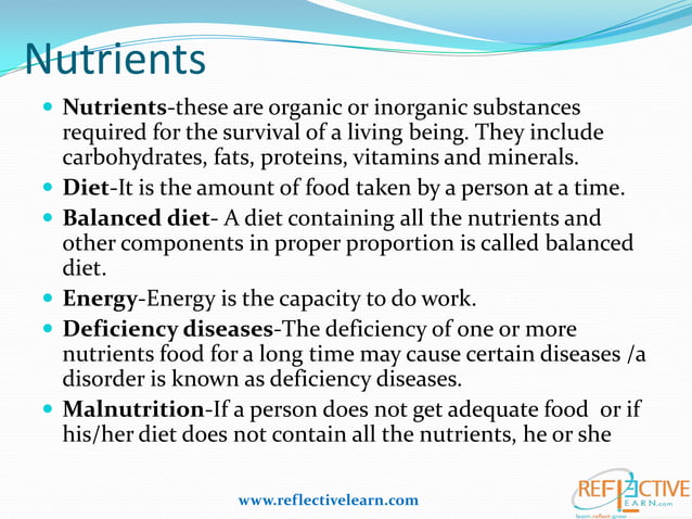 Components of Food | PPTX | Healthy Cooking and Eating | Food & Drink