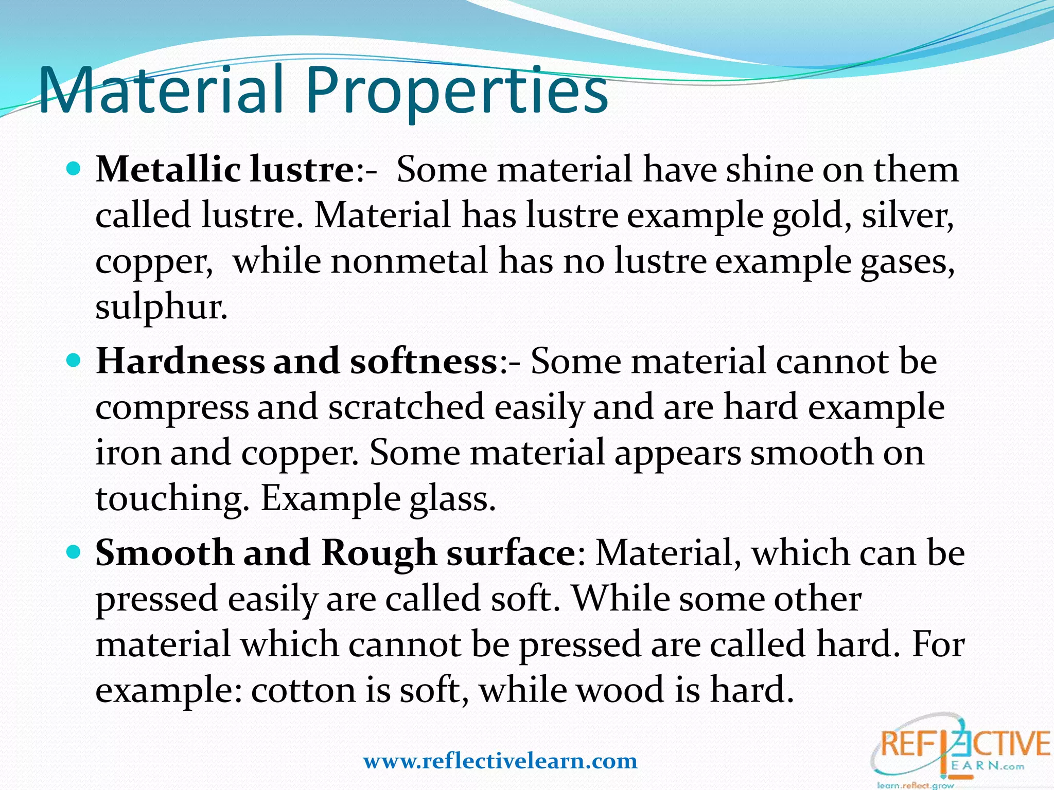 Class 6 Science : Different kinds of materials | PPTX