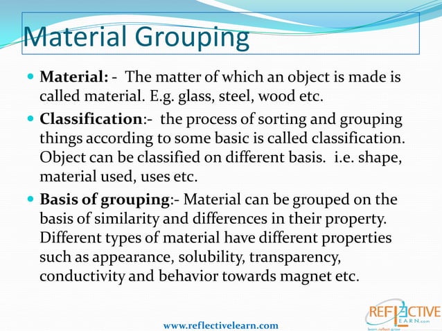 Class 6 Science : Different kinds of materials | PPTX | Chemistry | Science
