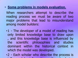 Summary. models of reading process. | PPTX