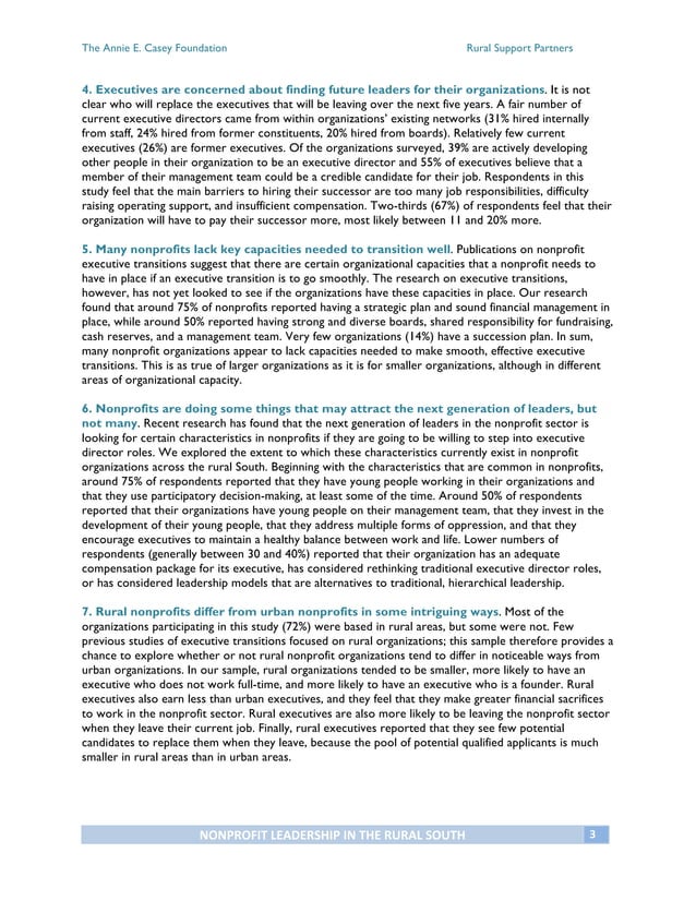 Nonprofit Leadership in the Rural South - Executive Summary | PDF
