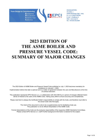 Summary-of-Change-Ed2023-ASME-BPVC 2023. | PDF