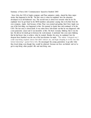 Summary of steve jobs | DOCX