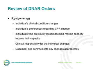 Summary of the HSE National Consent Policy on DNAR (Presentation from ...