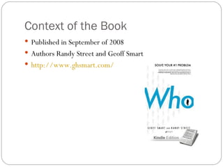 Summary Of Who | PPT