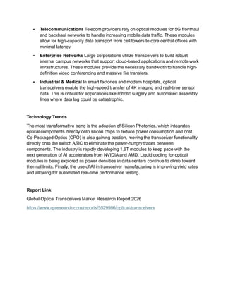 Global Optical Transceivers Market Research Report 2026: Trends ...