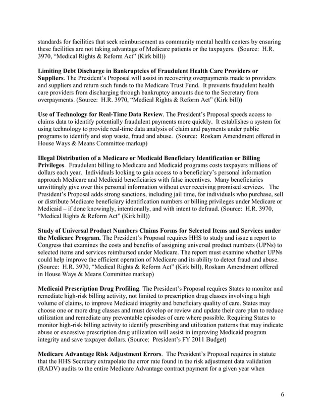 Summary Presidents Proposal | PDF