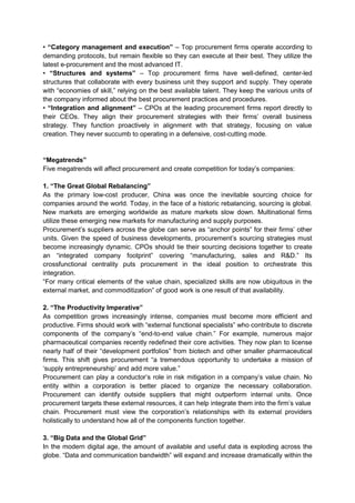 Summary - Procurement 20/20 (Supply Entreprenurship in a Changing World ...