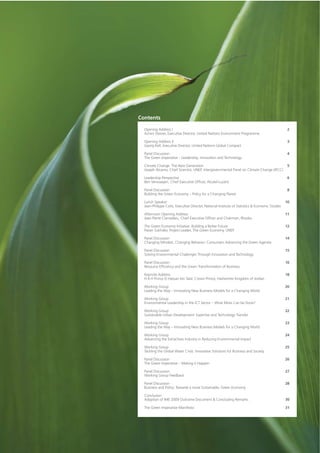 Summary Report: B4E Global Summit 2009, Paris | PDF