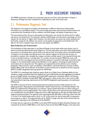 Summary RHIS Evaluation Report for the Punjab National Health Mission ...
