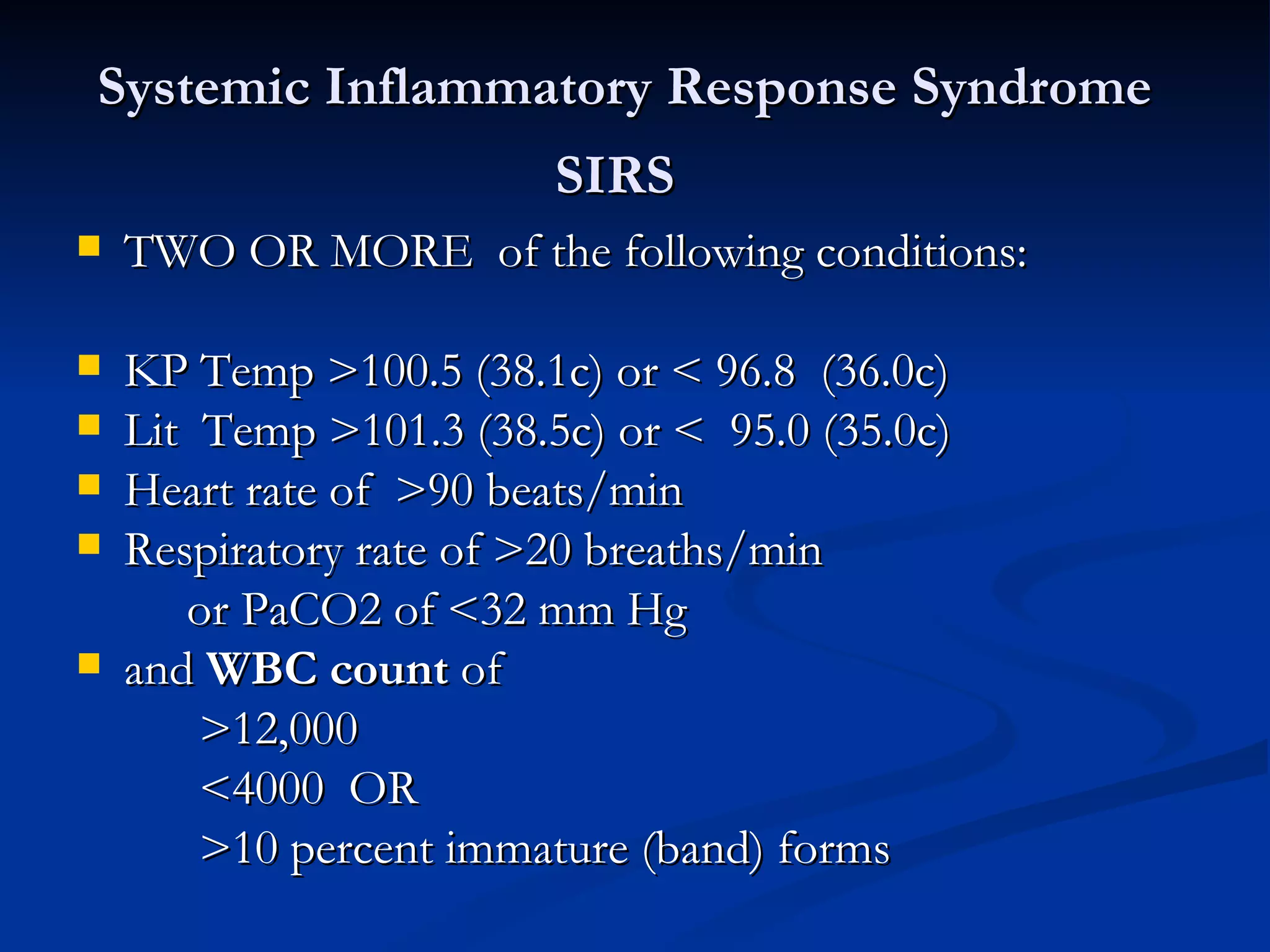 Summary sirs-sepsis | PPT