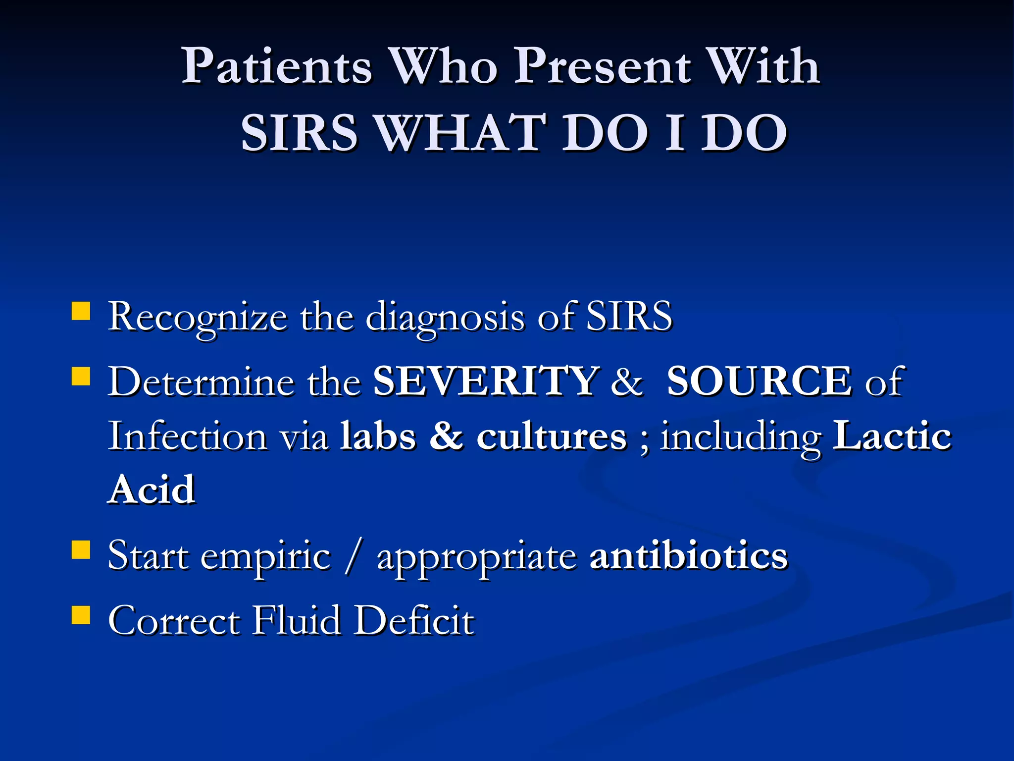 Summary sirs-sepsis | PPT