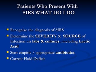 Summary sirs-sepsis | PPT
