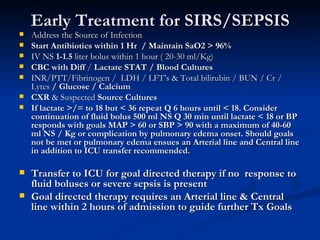 Summary sirs-sepsis | PPT
