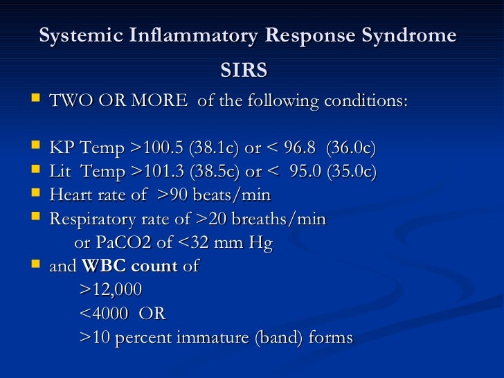 Summary sirs-sepsis
