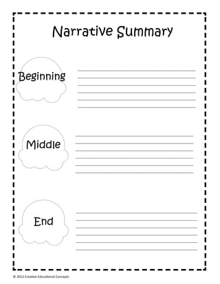 Summary Writing Template