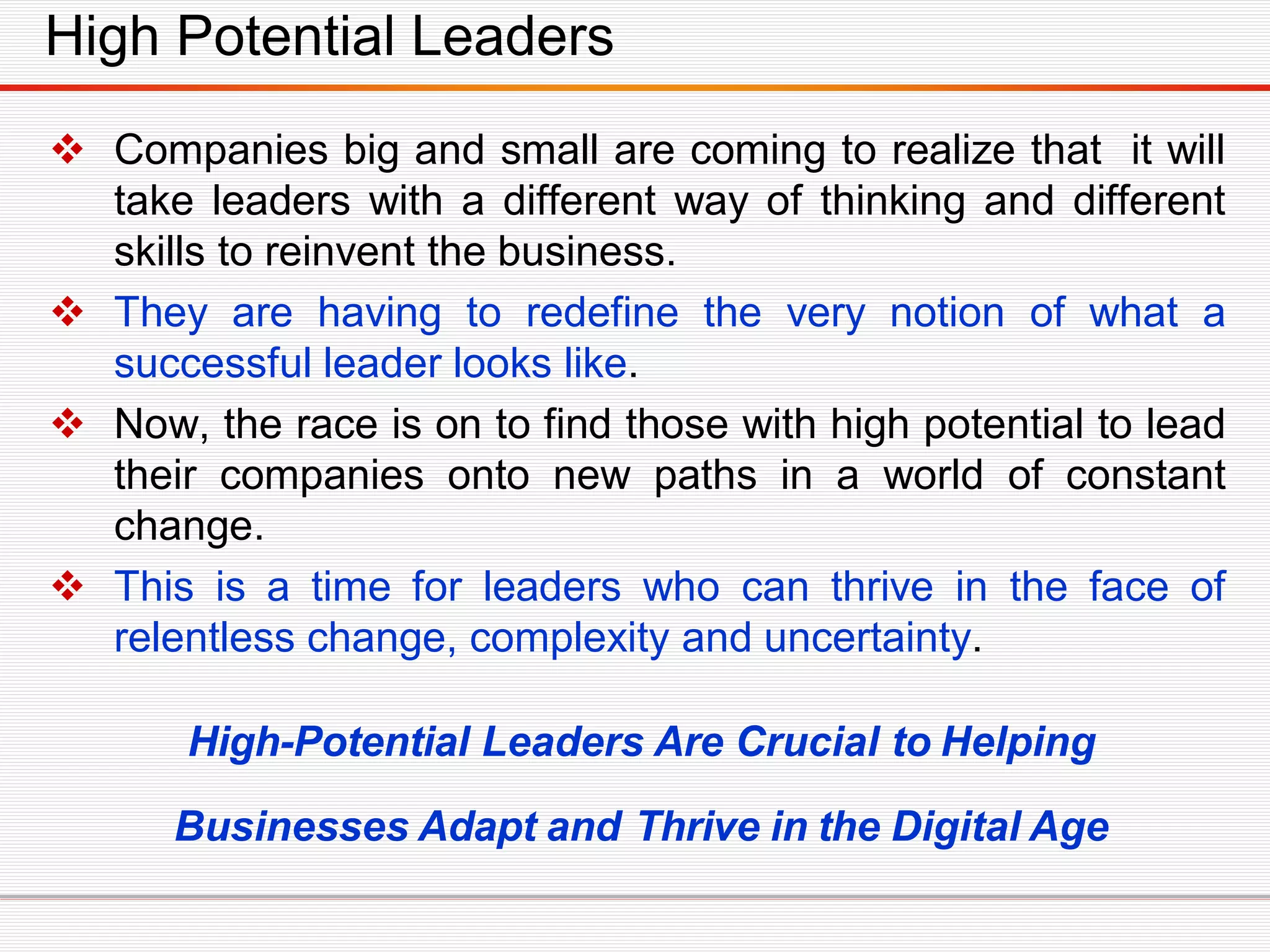 The High Potential Leader | PDF