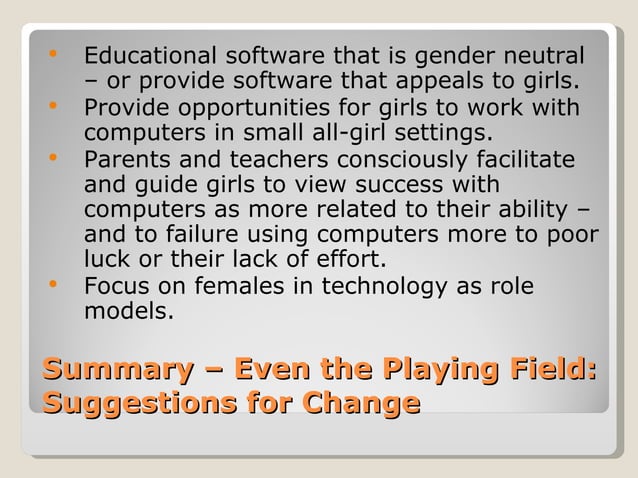 Digital Divide: The Special Case of Gender | PPT