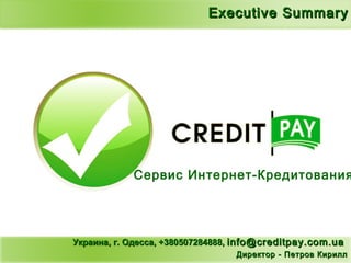 Summary Credit Pay | PPT | Retail Industry | Industries