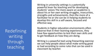 Redefining academic writing practices | PPTX