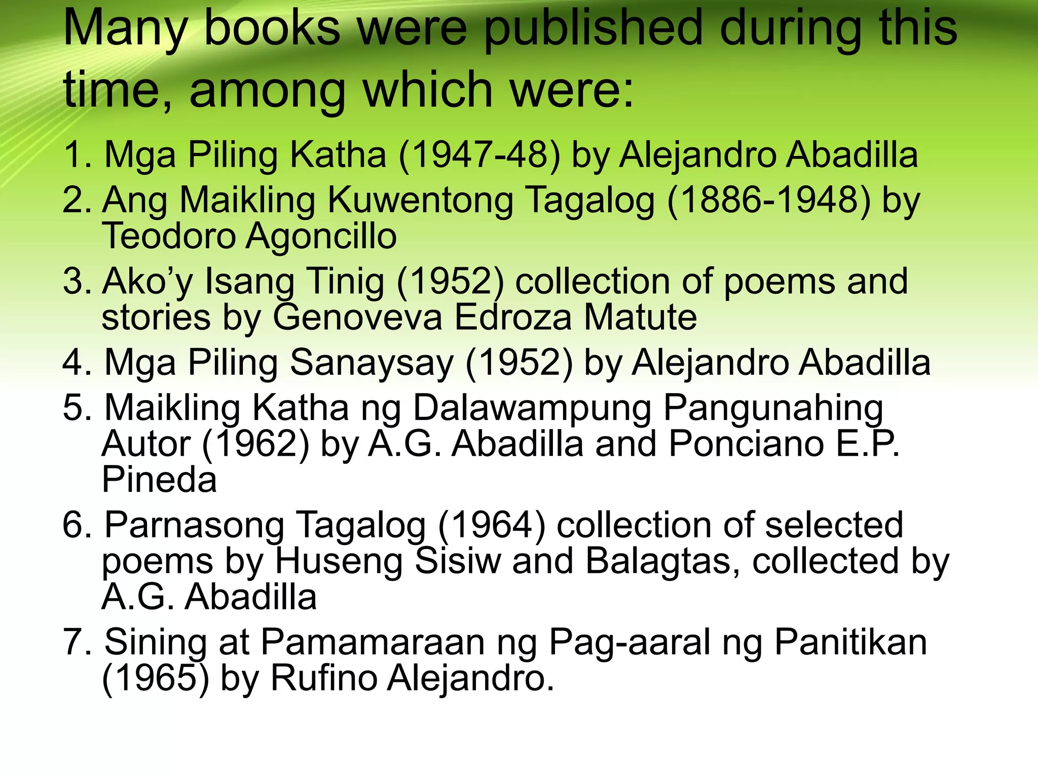 Summary about the period of | PPT