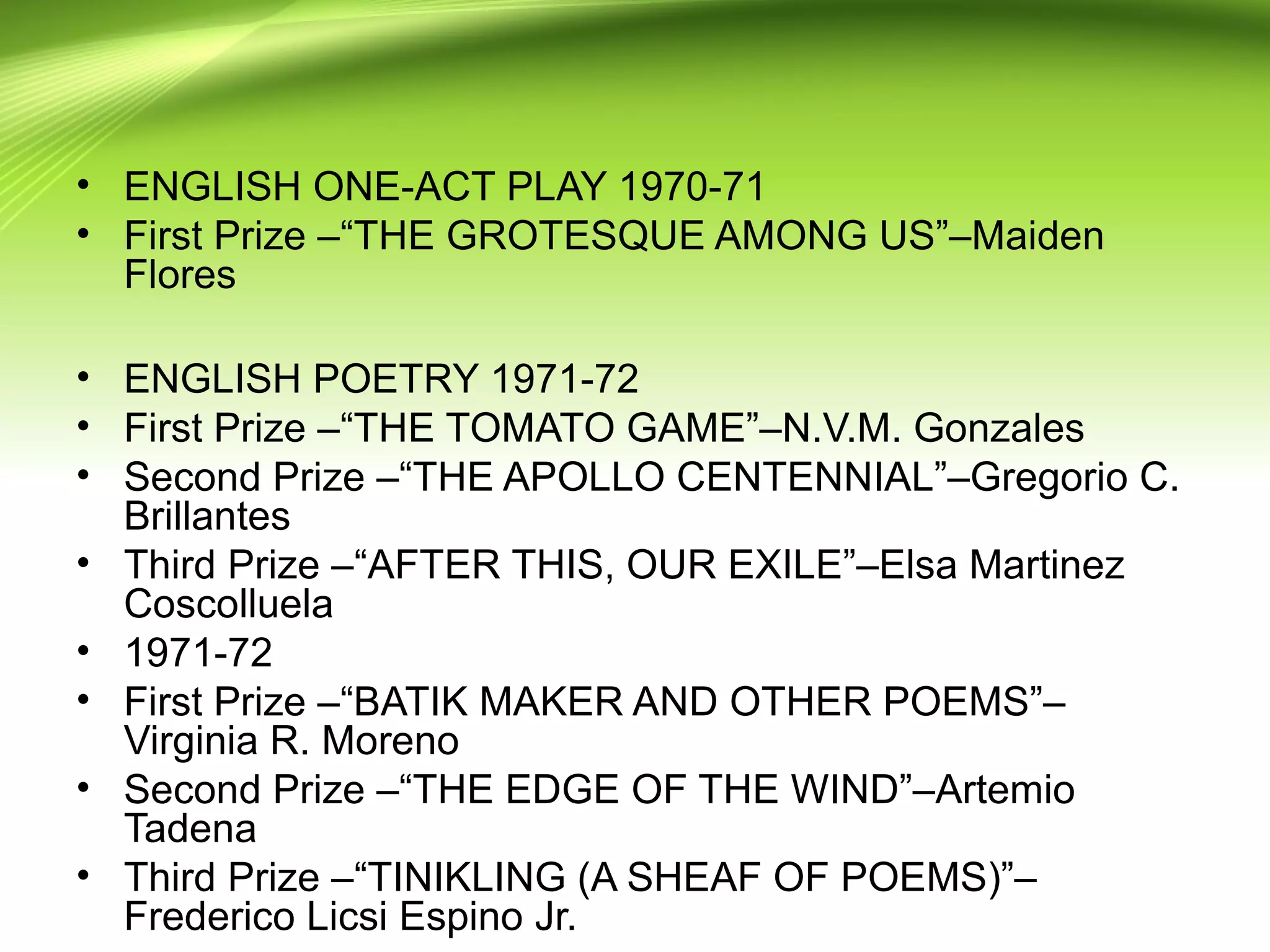 Summary about the period of | PPT