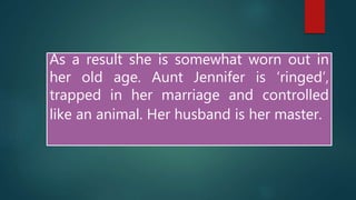 '' Aunt Jennifer's Tigers'‘By Adrienne Rich Summary & analysis . | PPT