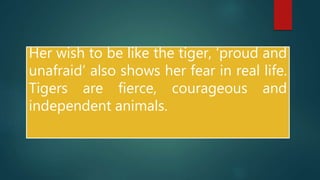 '' Aunt Jennifer's Tigers'‘By Adrienne Rich Summary & analysis . | PPT