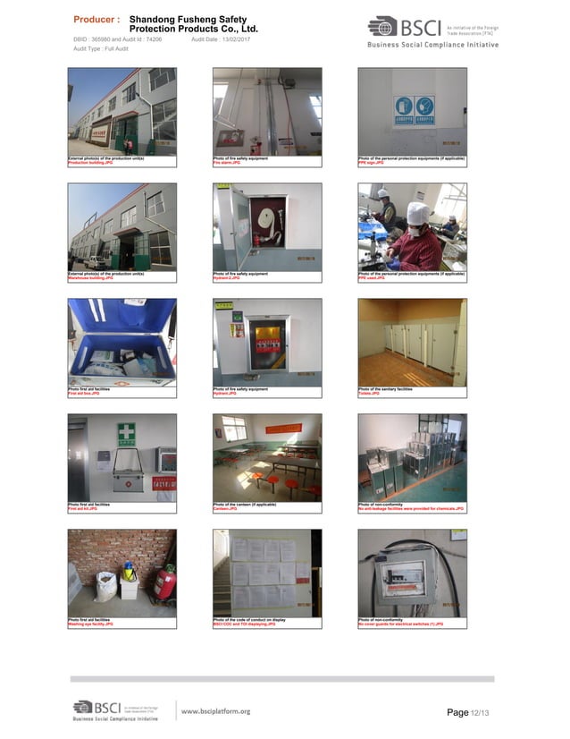 FUSHENG BSCI CERTIFICATE | PDF