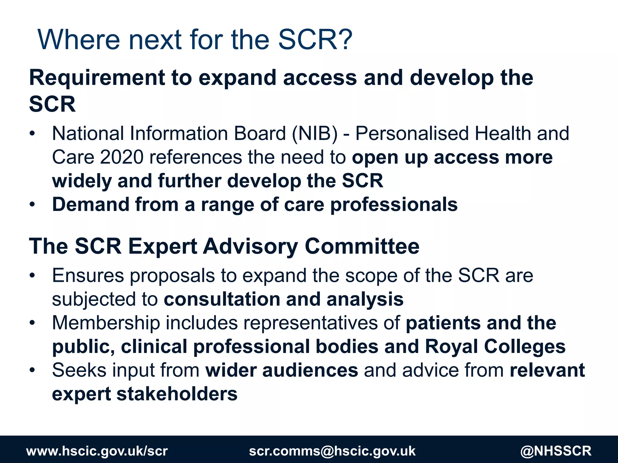 Summary Care Record Update - Robert Jeeves, NHS England | PPTX ...