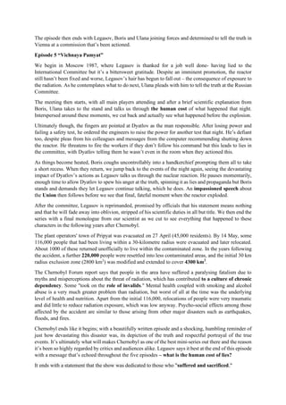 Docuseries Review- Chernobyl (HBO) | PDF