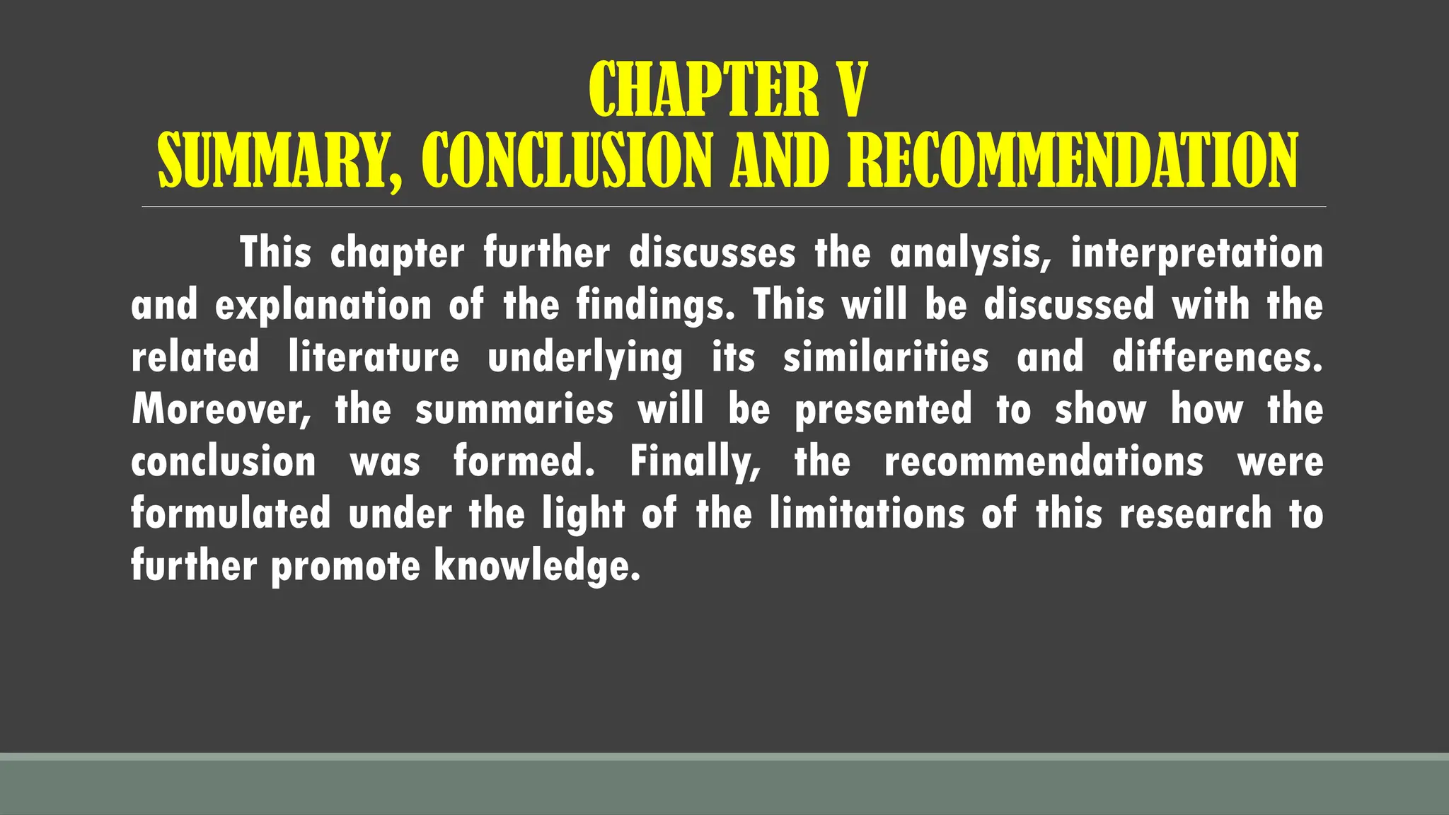 Summary, Conclusion and Recommendation PPT Presentation | PPTX
