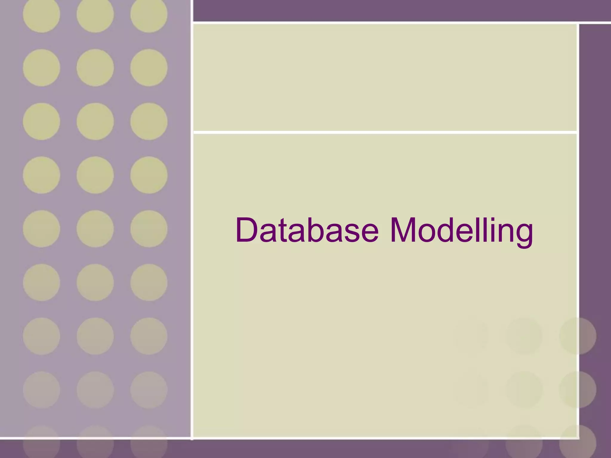 Summary data modelling | PPT