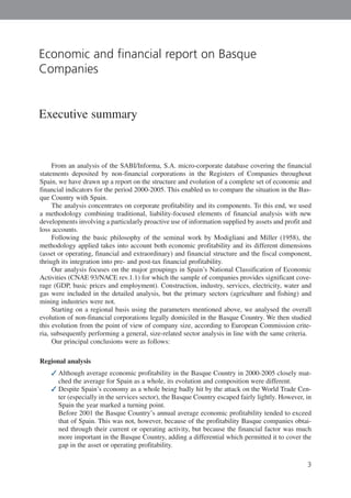 Summary Economic and Financial report on the Basque companies 2000-2005 ...