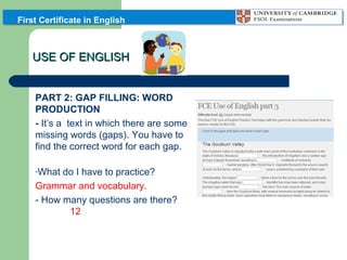 Summary FCE exam | PPT