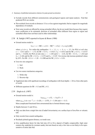 PGA EQUATIONS: SUMMARY | PDF
