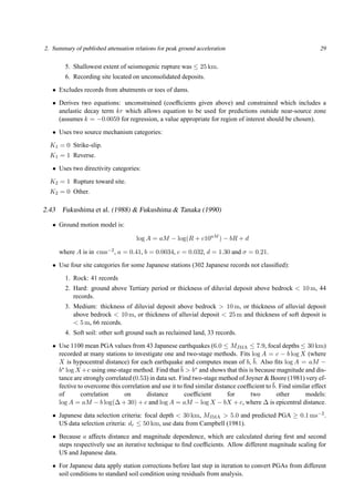 PGA EQUATIONS: SUMMARY | PDF