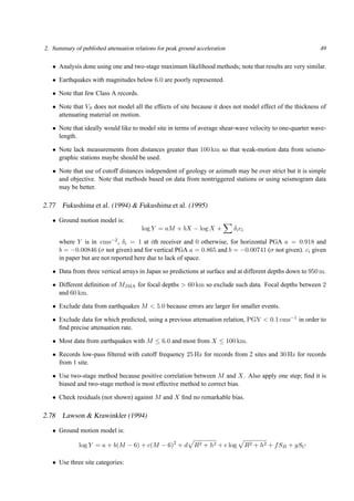 PGA EQUATIONS: SUMMARY | PDF