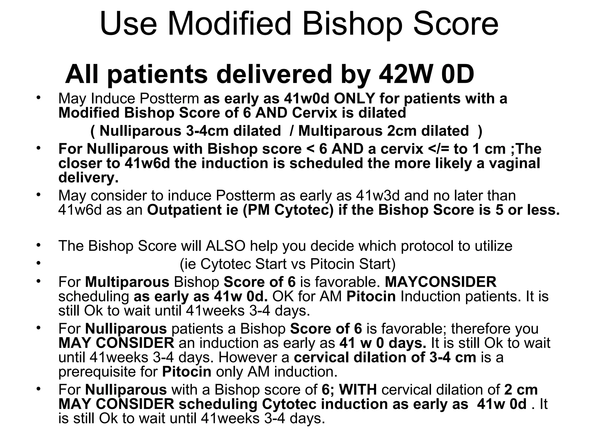 Summary induction guidelines | PPT