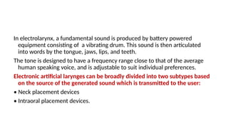 Summary laryngectomy.. post laryngectomy | PPT