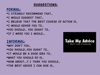 Letter writing: giving/asking for advice & letters of complaint | PPT ...