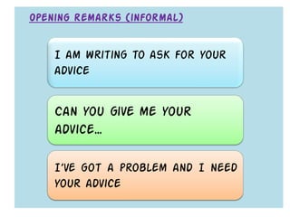 Letter writing: giving/asking for advice & letters of complaint | PPT ...